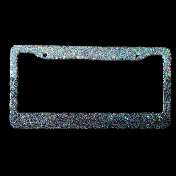 Black Glitter License Plate Frames - Etsy