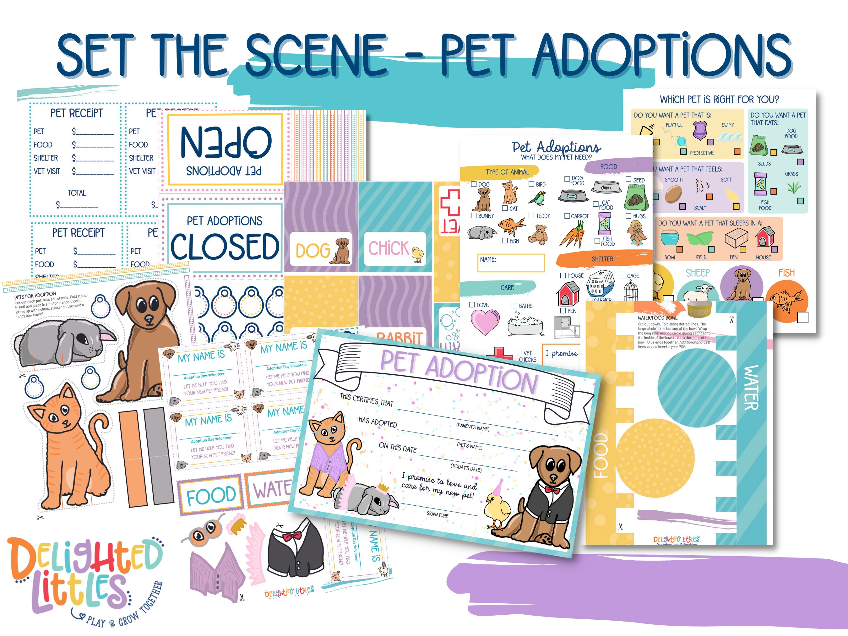 Pet Adoption Pretend Play, Pretend Play Printables, Digital Pretend ...