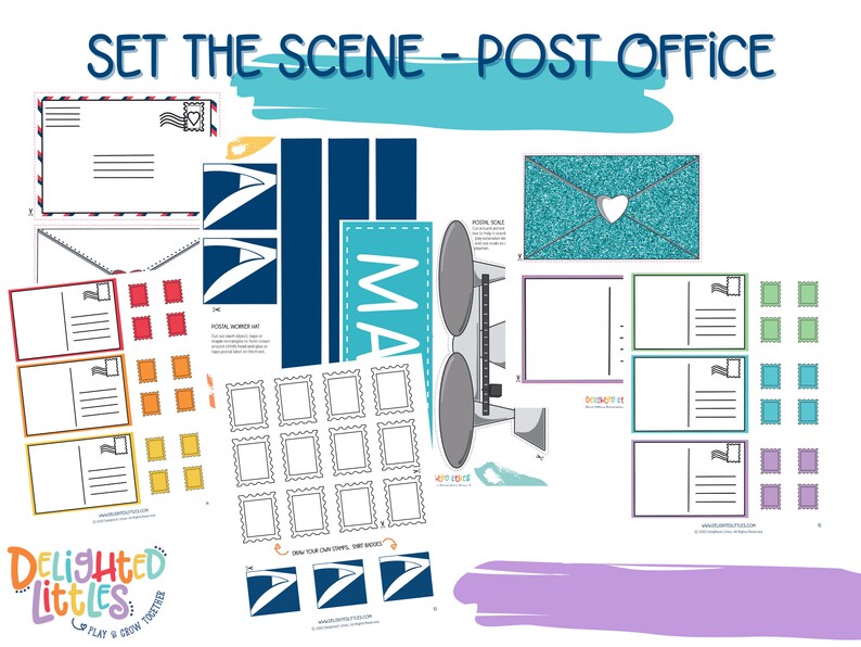 Post Office Pretend Play, Pretend Play Printables, Digital Pretend Play ...