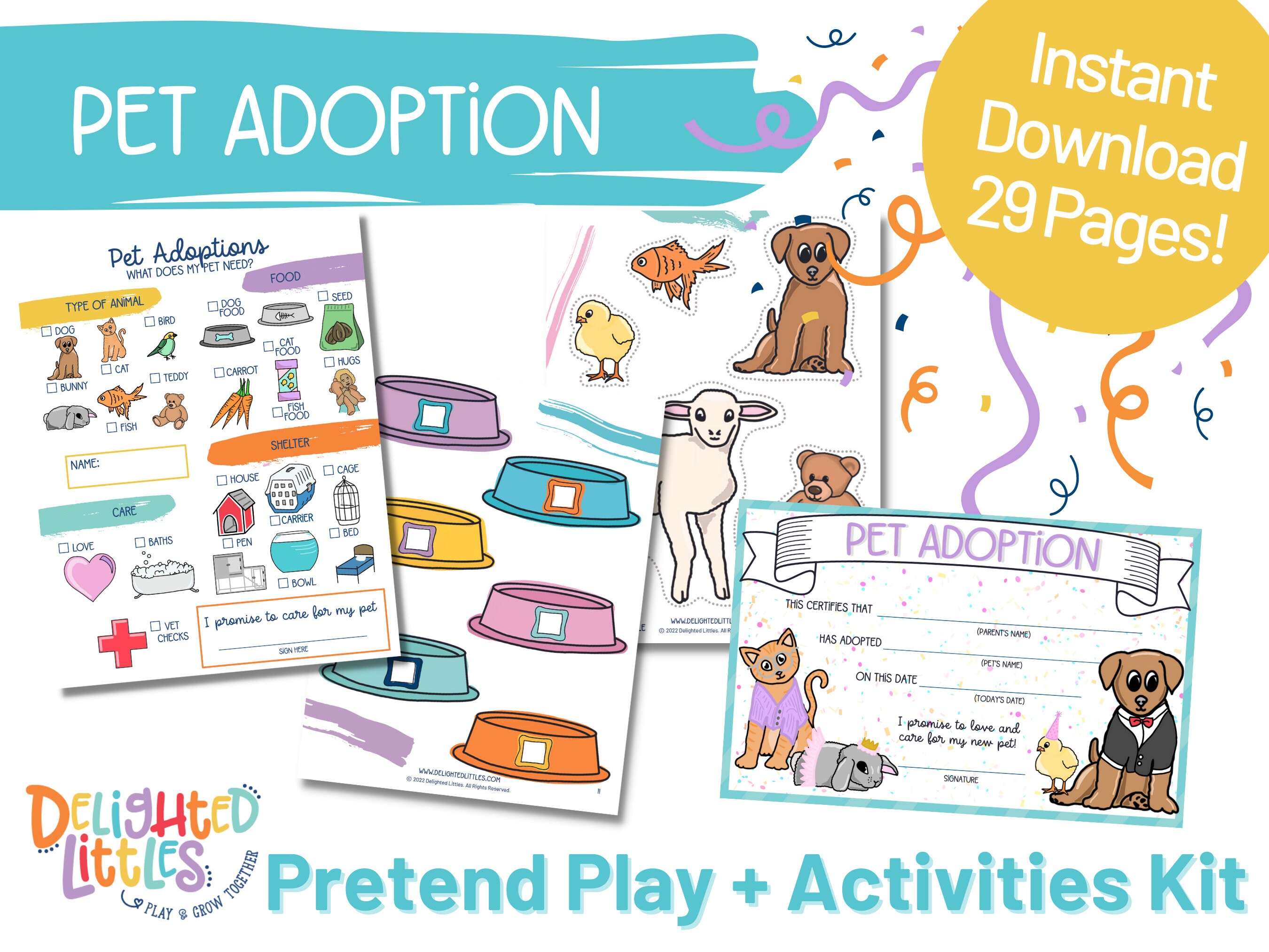 Pet Adoption Pretend Play, Pretend Play Printables, Digital Pretend ...