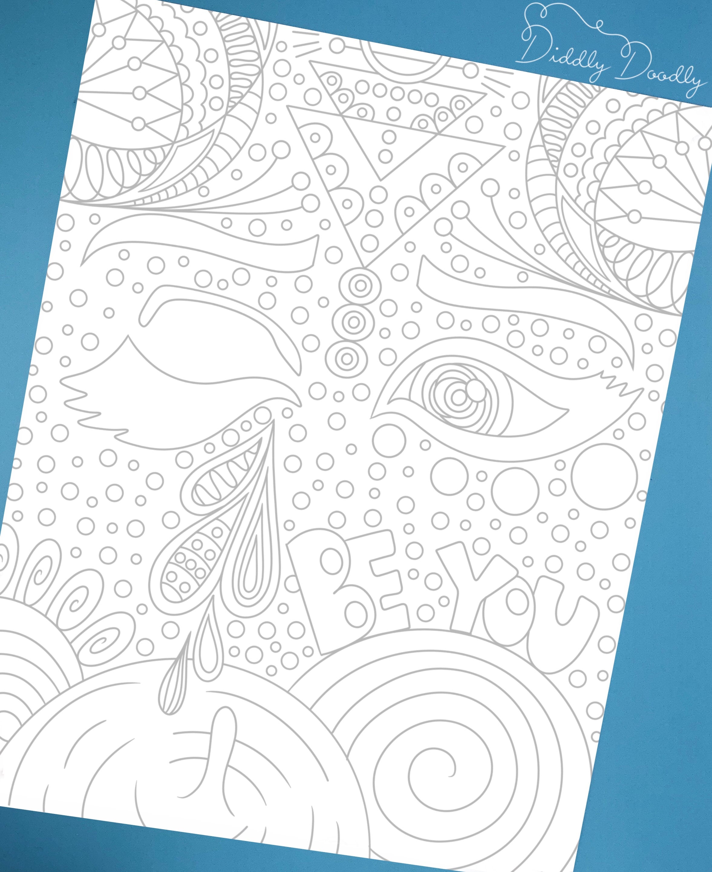 Tracing Pages Diddly Doodly Coloring Pages Adult Coloring - Etsy