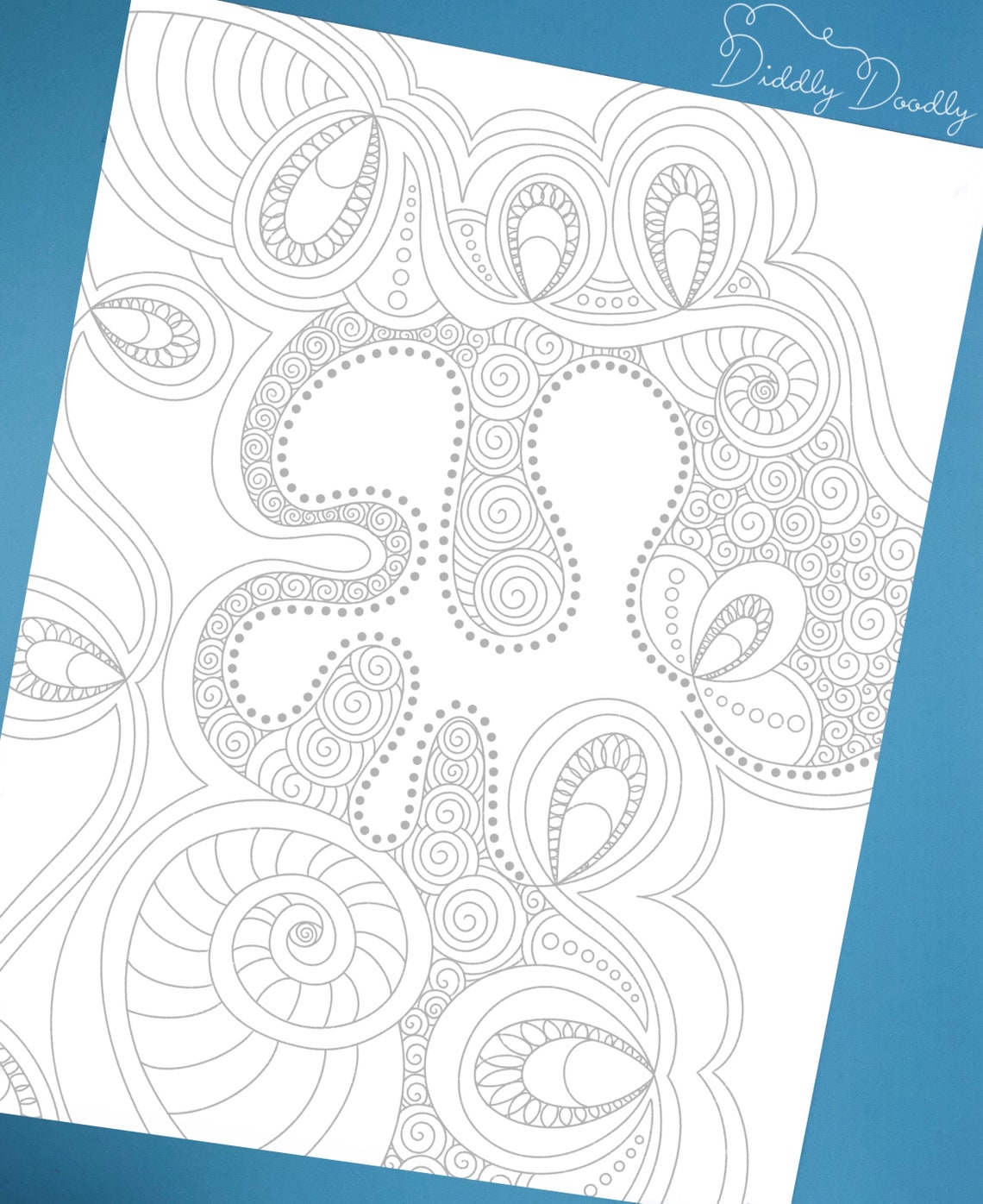 Tracing Pages Diddly Doodly Coloring Pages Adult Coloring - Etsy