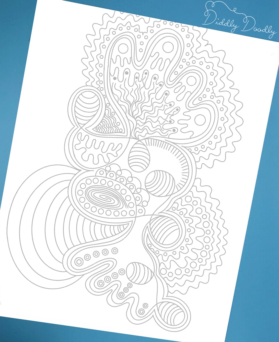 Tracing Pages Diddly Doodly Coloring Pages Adult Coloring - Etsy