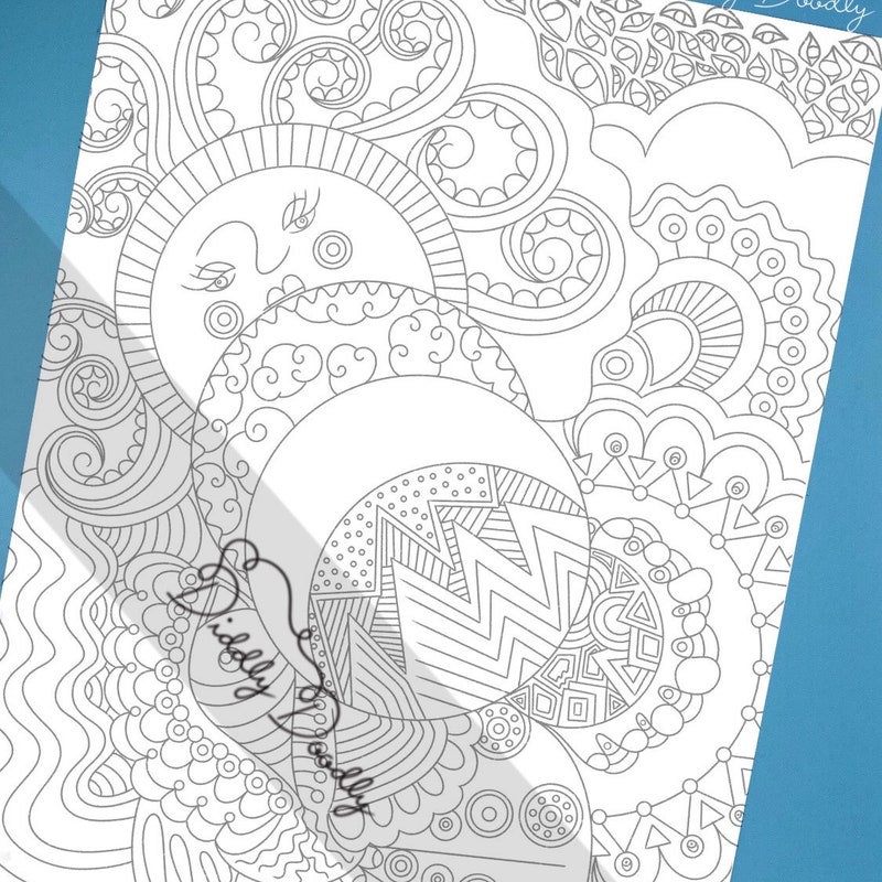 Tracing Coloring Pages for Adults - Etsy