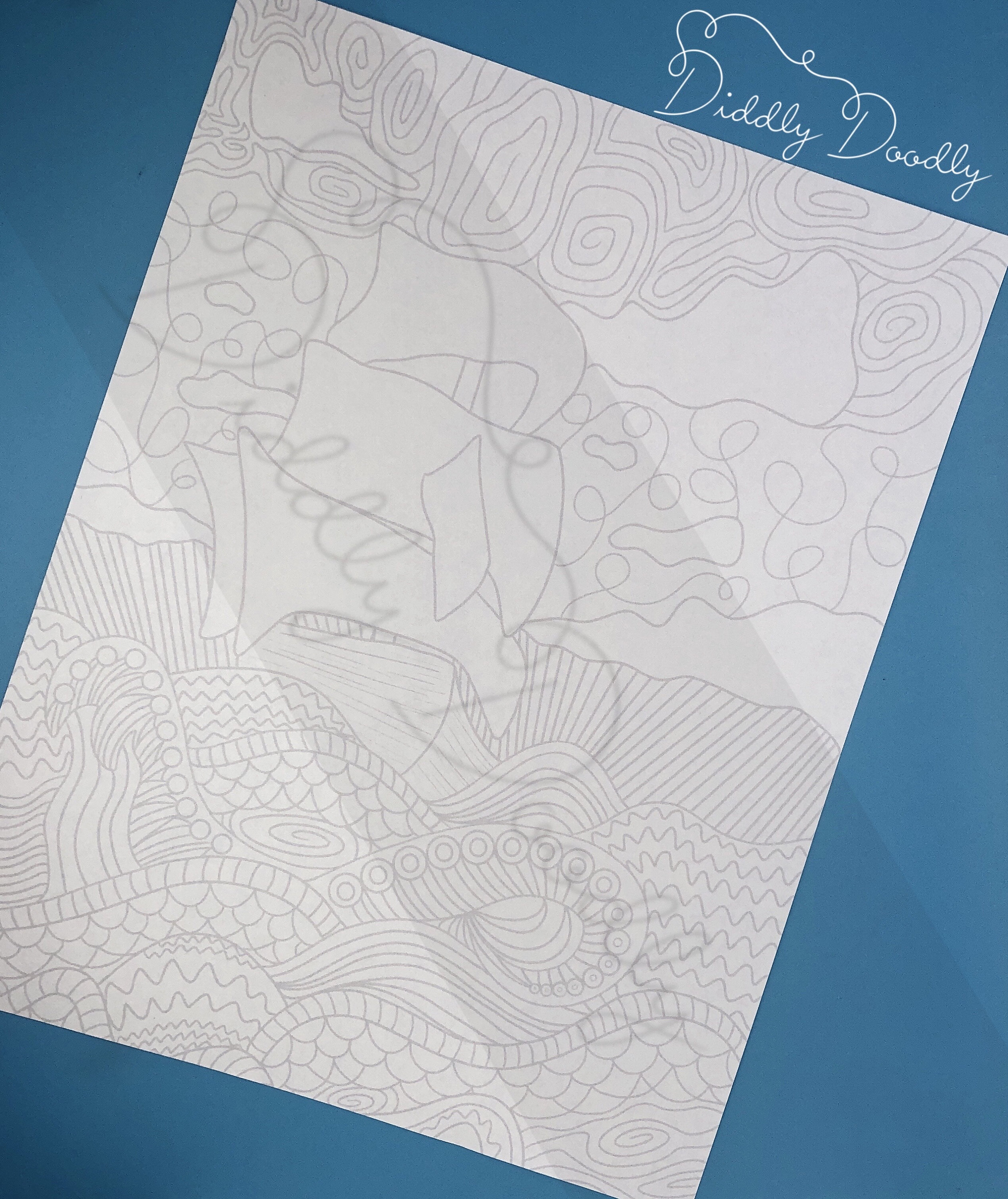 Tracing Pages Diddly Doodly Coloring Pages Adult Coloring - Etsy Norway