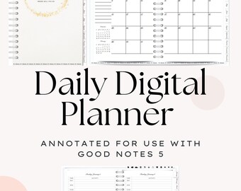 Daily Digital Planner Instant Download Printable Undated - Etsy