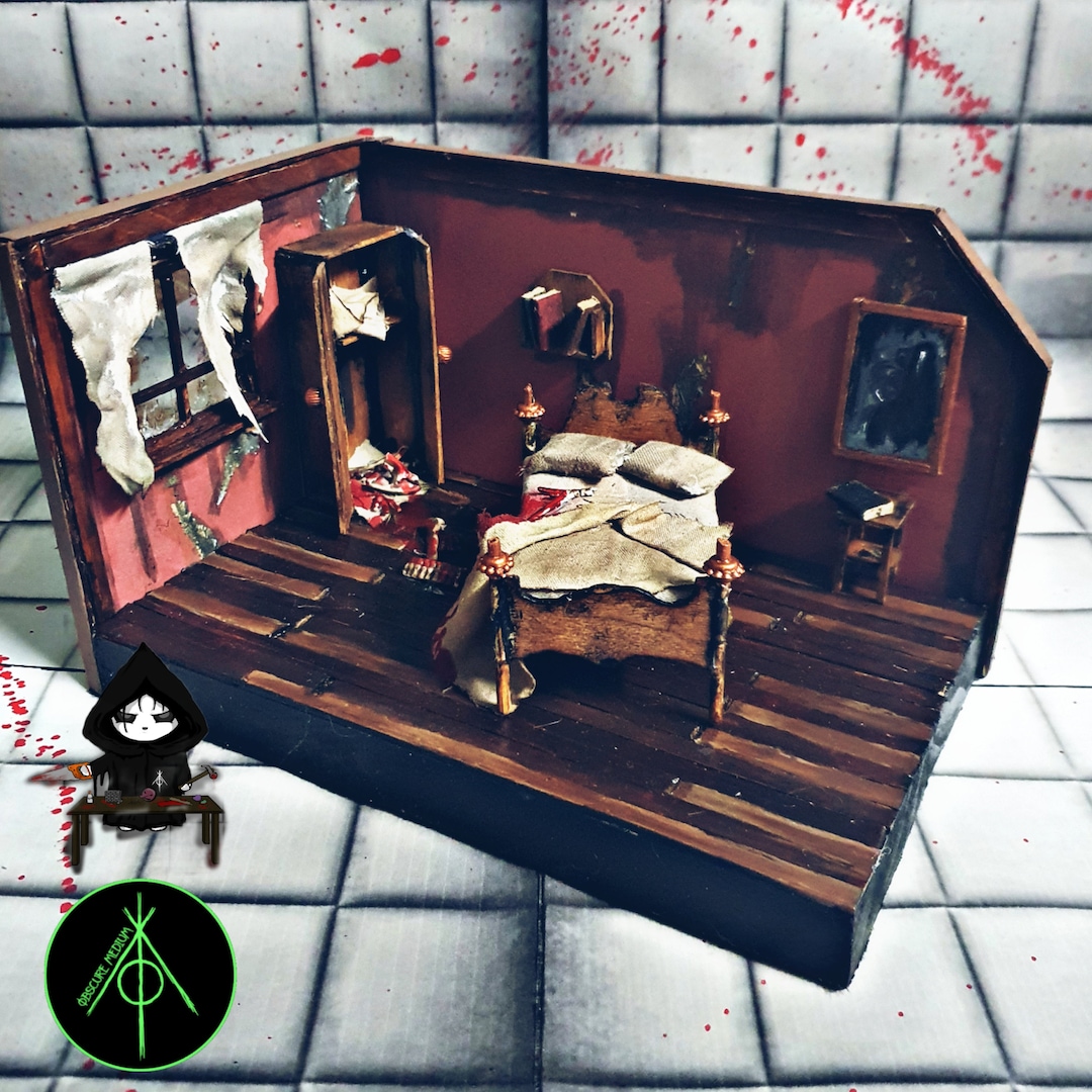 Mini Diorama. Horror Bedroom Scene Haunting Haunted Room House - Etsy