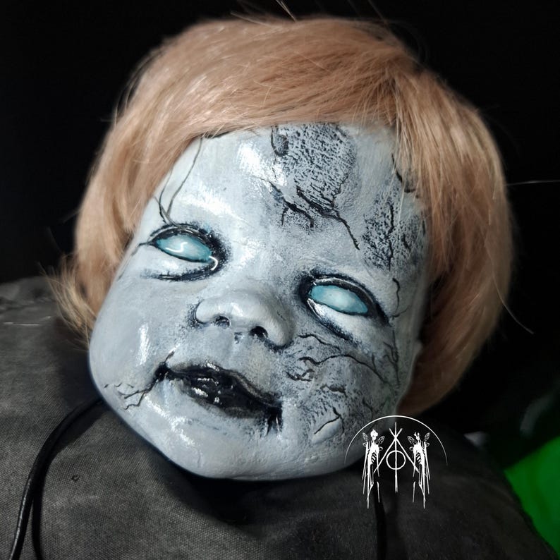 Sable. Weighted Horror Porcelain Baby Doll Halloween Witchy Display ...