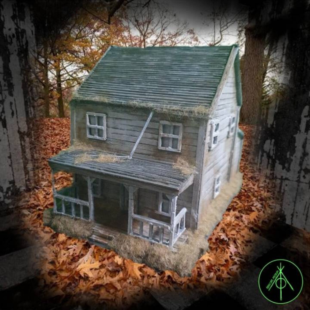 Halloween Inspired Strode House Diorama Hand Made Wood - Etsy