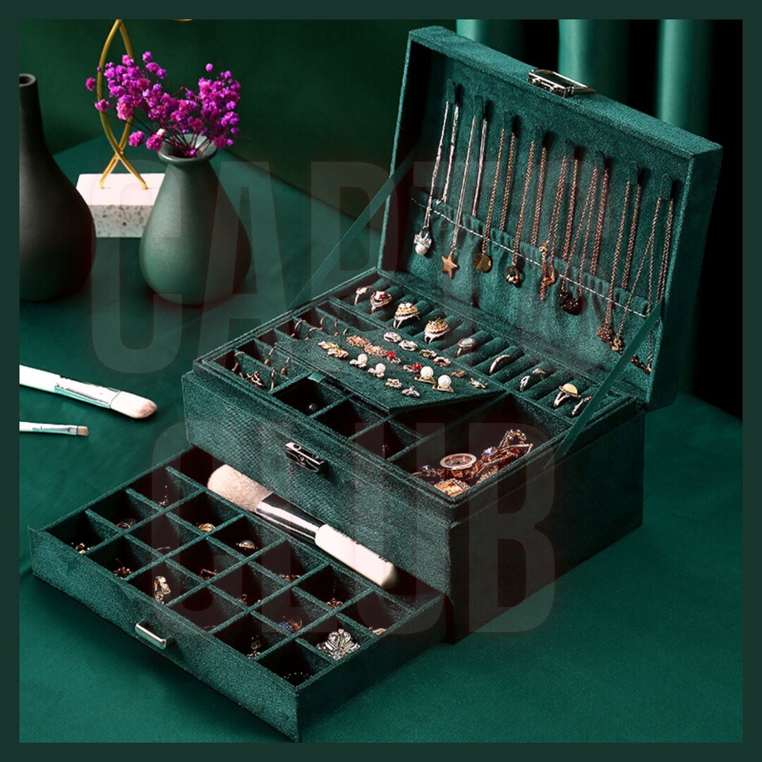 Perfect Large Jewelry Organizer Box 3 Layers Jewelry Box for - Etsy