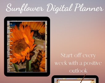 Sunflower Weekly Printable Planner Sheet Bees and Sunflowers - Etsy