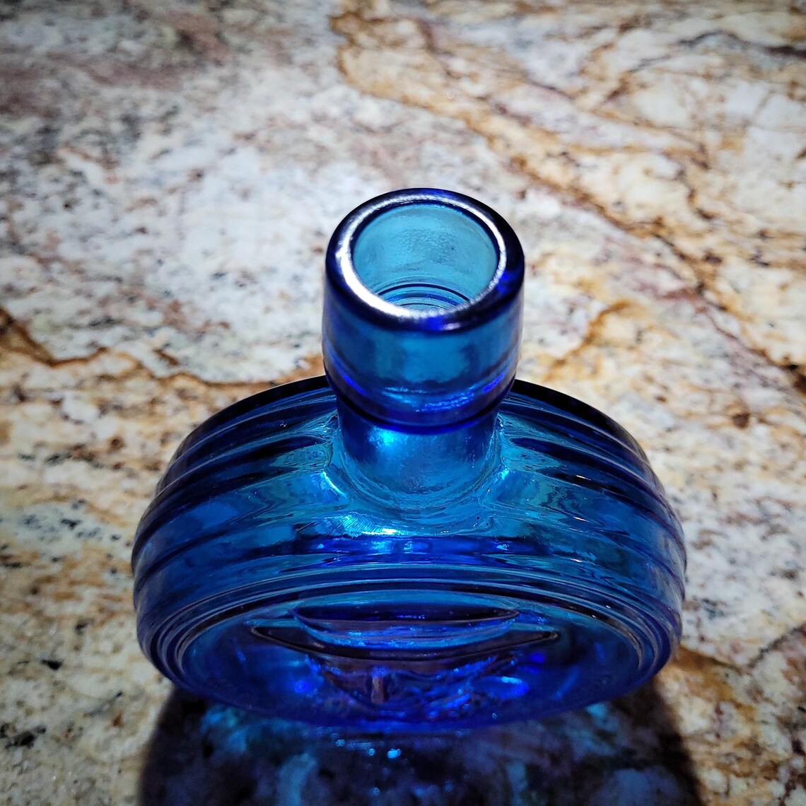 Vintage Wheaton Glass Woodrow Wilson Commemorative Blue Carnival Glass ...