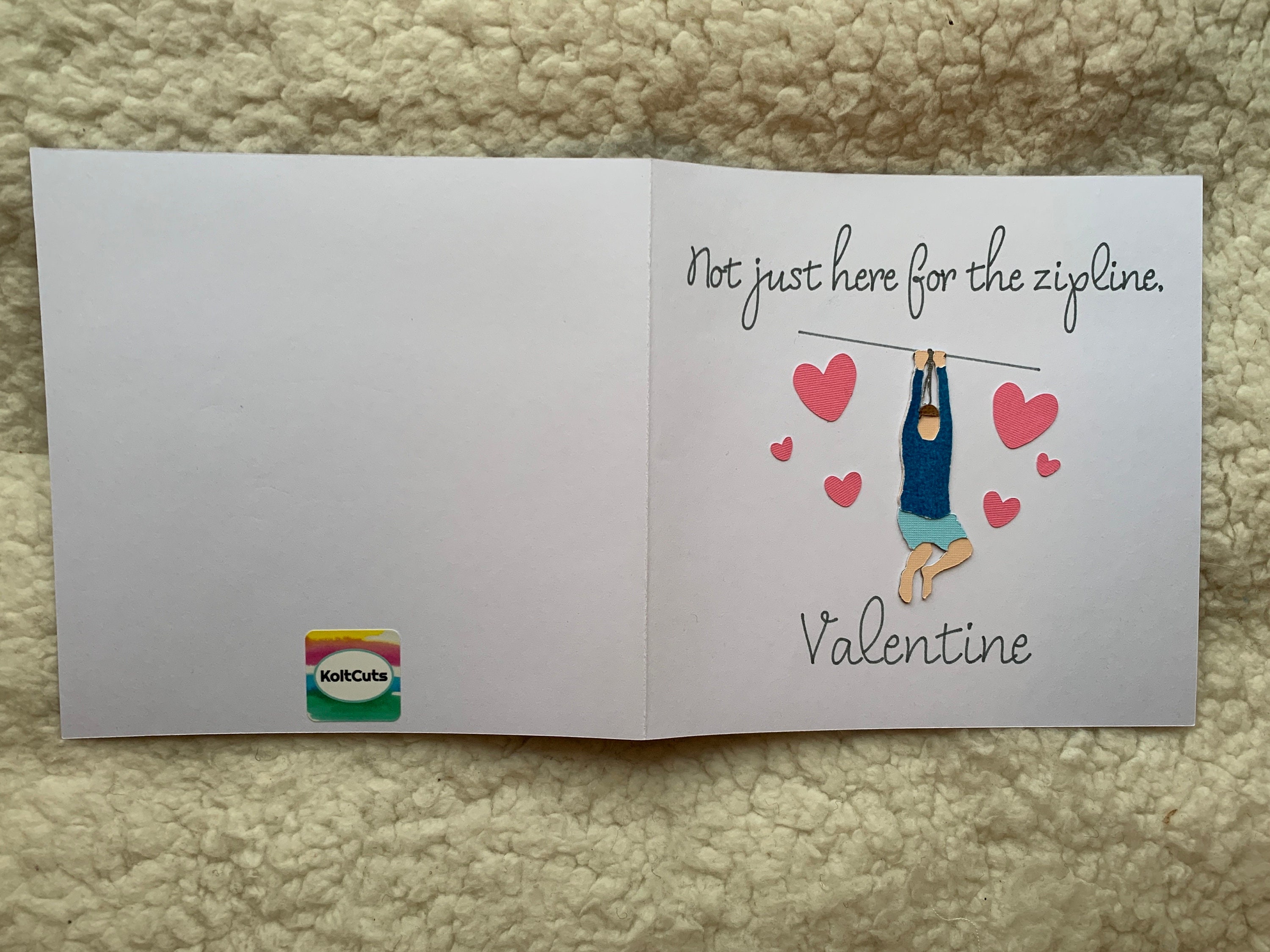 Not Just Here for the Zipline, Valentine ITYSL Inspired Card - Etsy