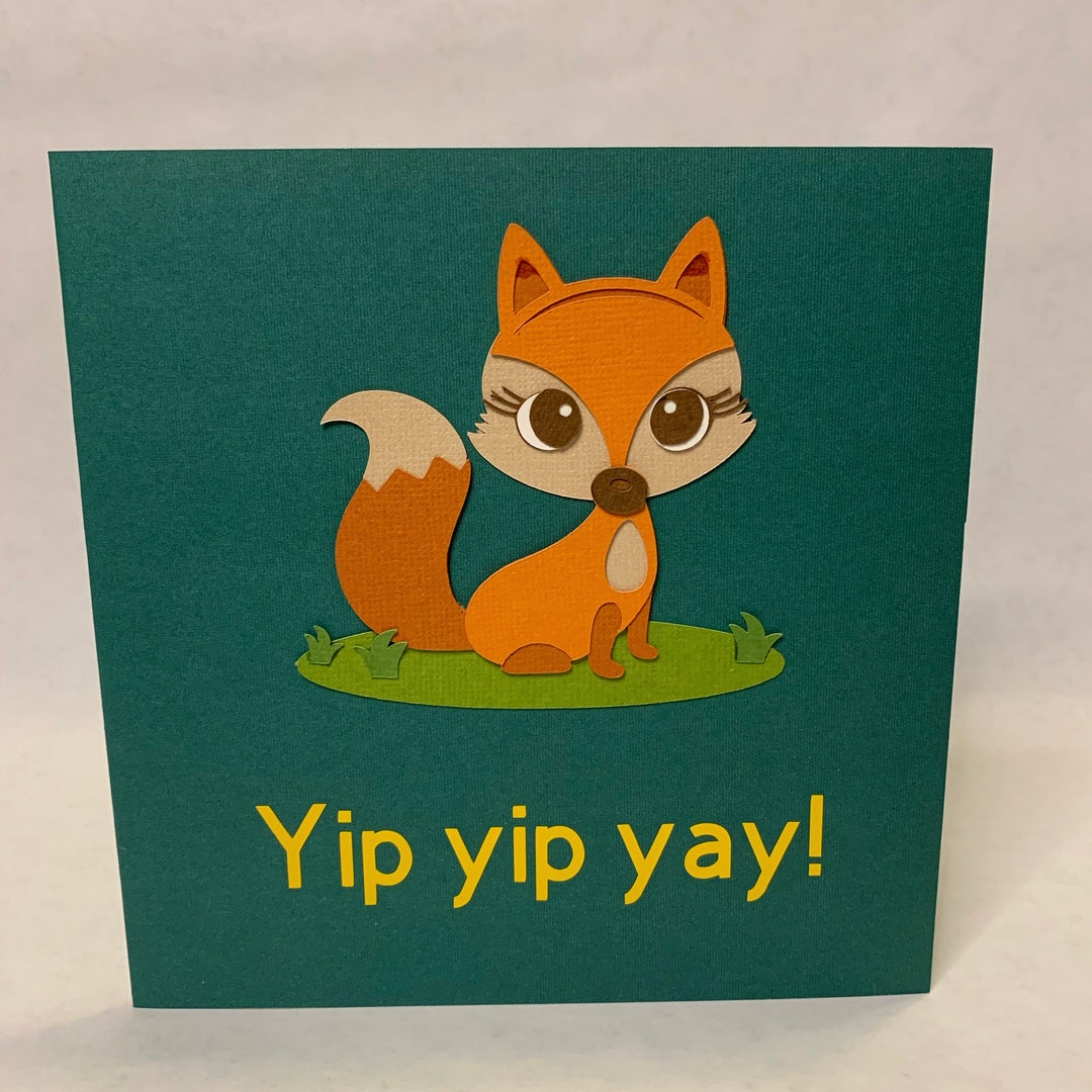 Yip Yip Yay Fox Card - Etsy