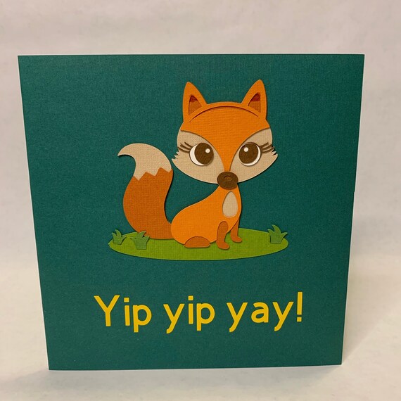 Yip Yip Yay Fox Card | Etsy