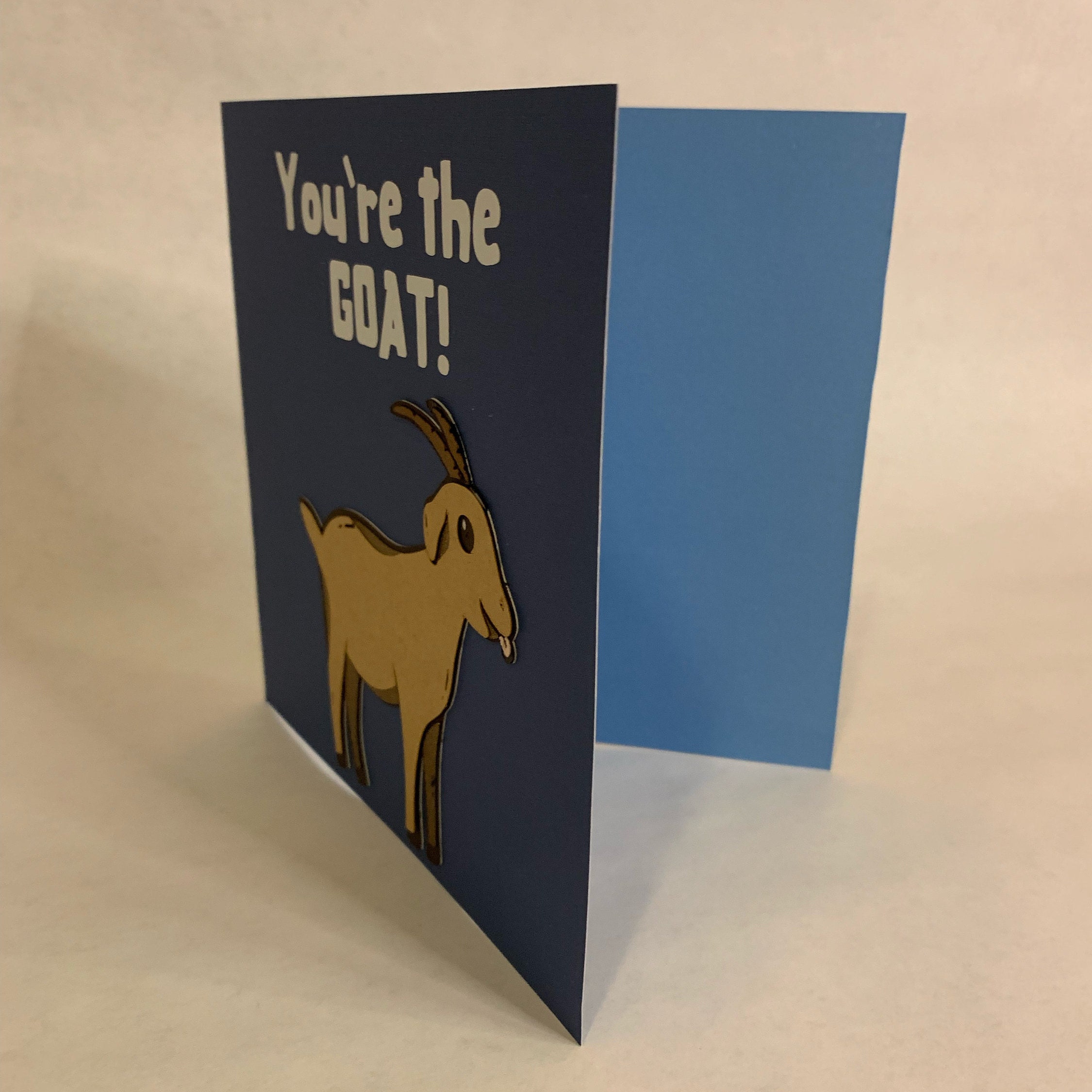 You're the GOAT Card, Cut Layered Paper - Etsy