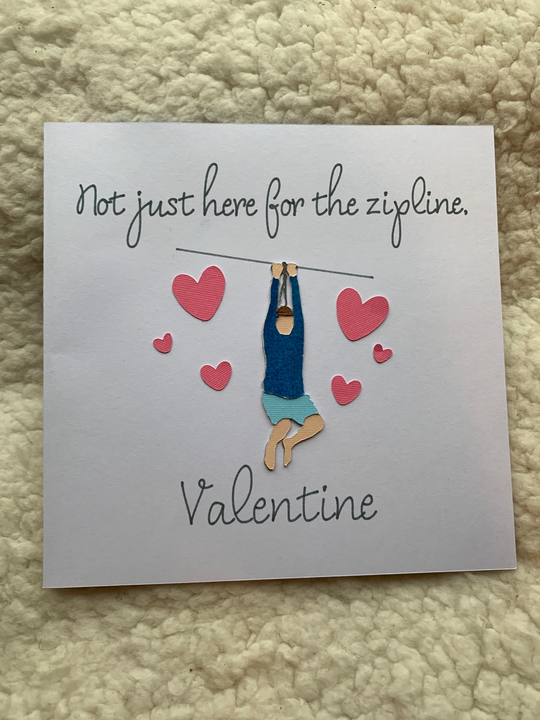 Not Just Here for the Zipline, Valentine ITYSL Inspired Card - Etsy