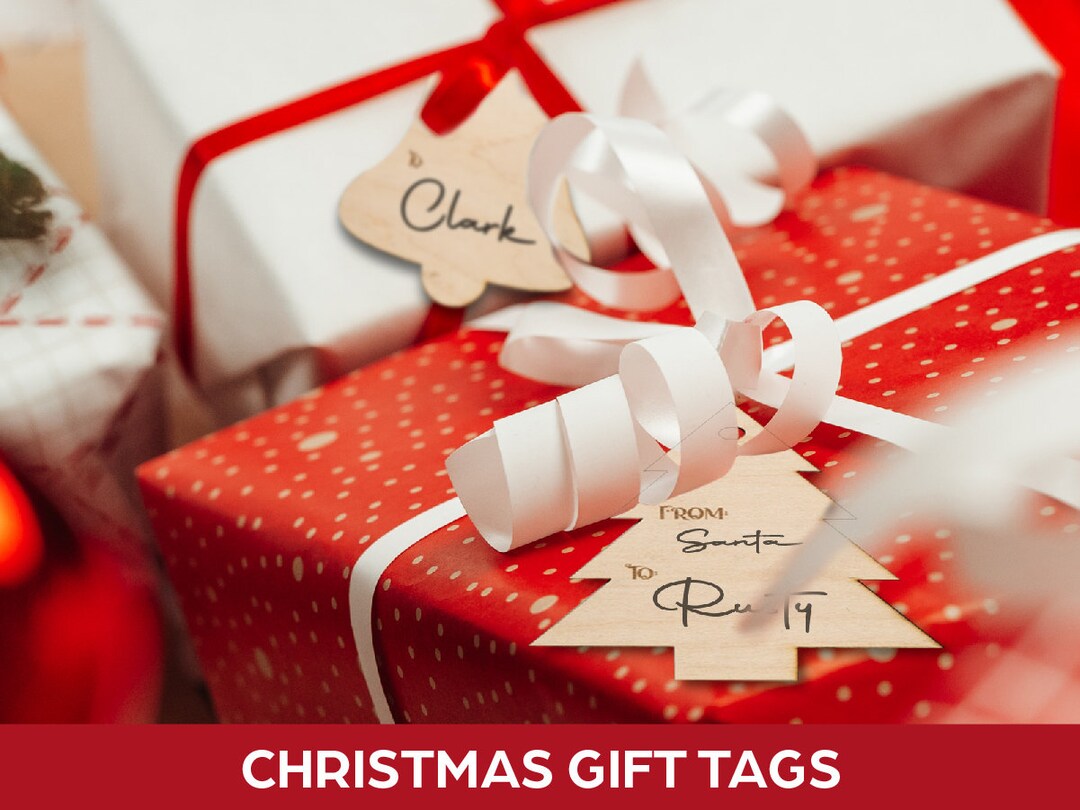 Christmas Gift Tag Present Tag Hang Tag Classic Christmas - Etsy
