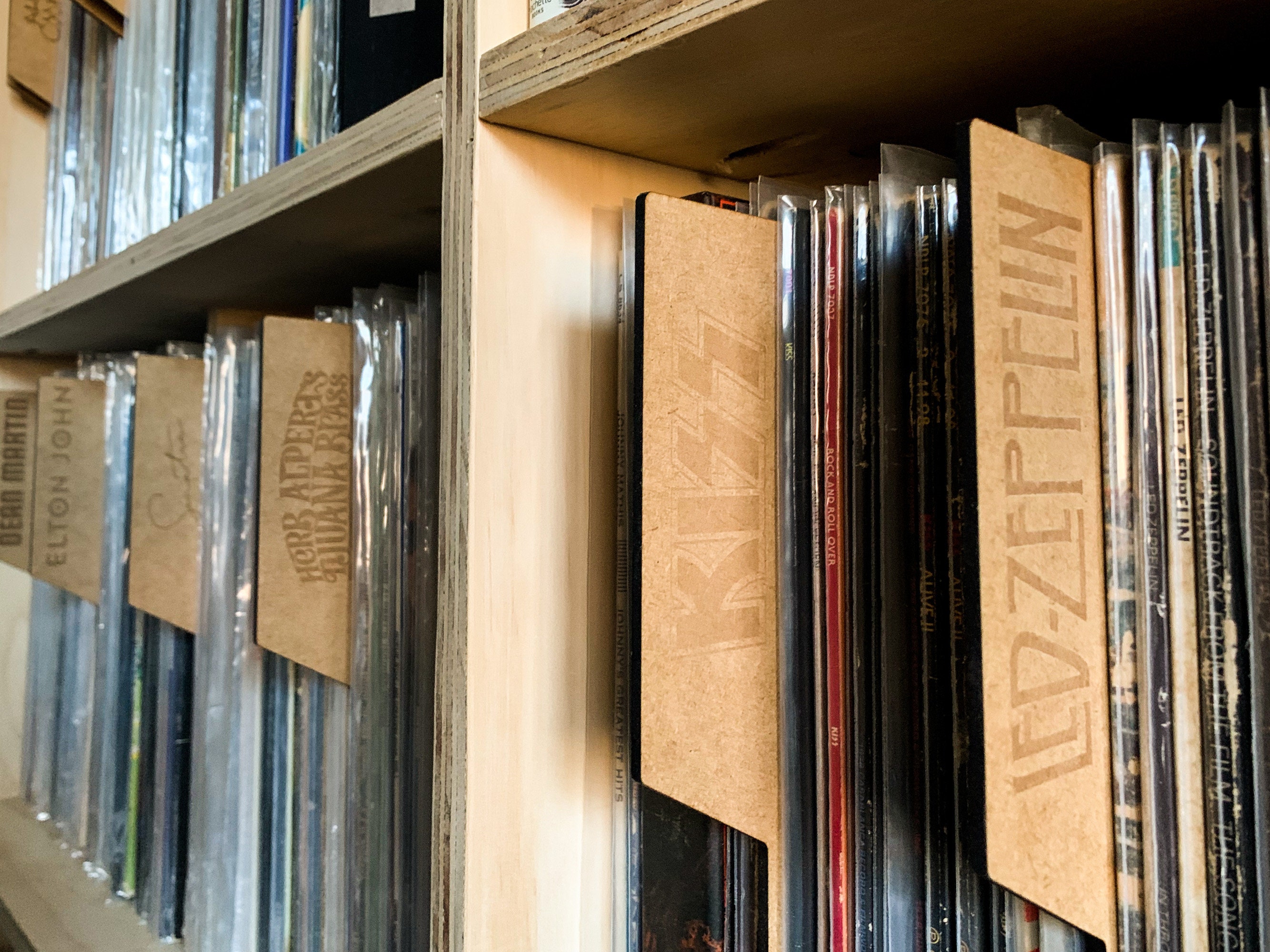 Personalized Vinyl Record Dividers: Engraved Wood Music Separator - Etsy