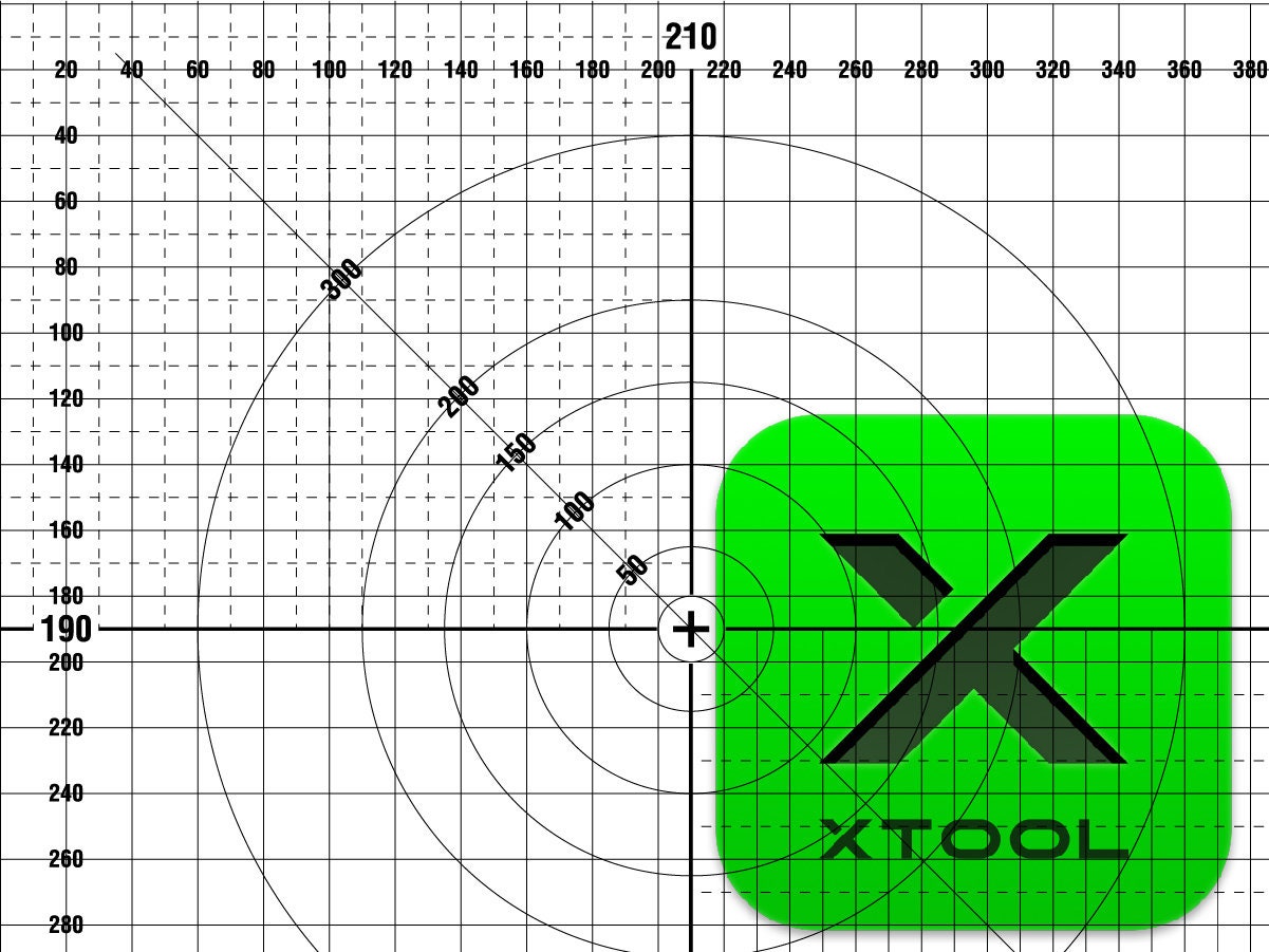 Xtool D1 Pro Basic Spoil Board 420mm X 390mm Basic and Circular Grid ...