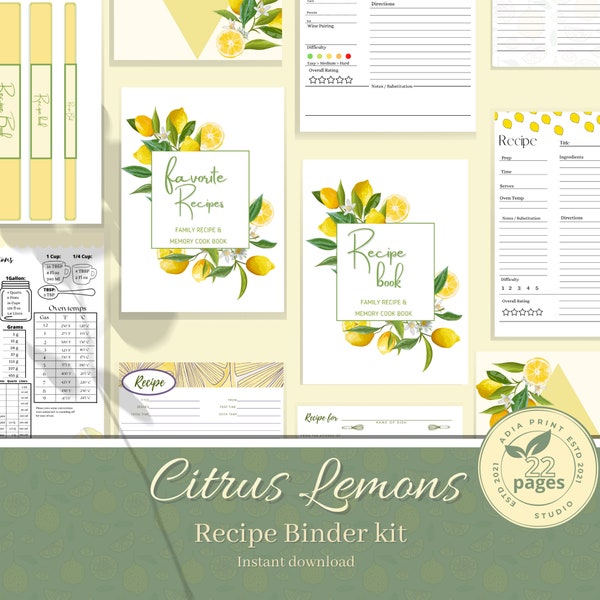 Recipe Binder - Etsy