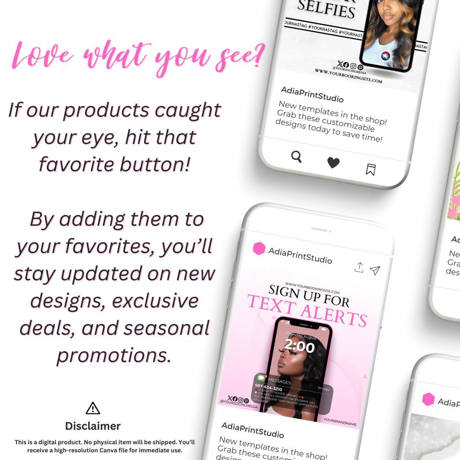 Sign up for Text Alert Premade Editable Canva Flyer Template, Text ...