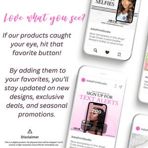 Sign up for Text Alert Premade Editable Canva Flyer Template, Text ...