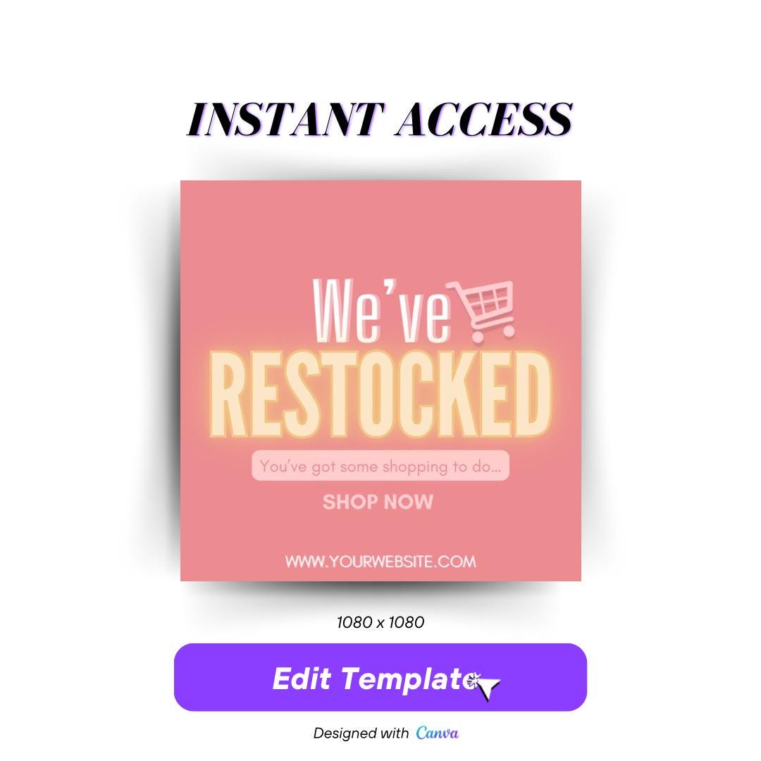 Restock Alert Animated Motion Flyer Video, Product Restocked Flyer, We ...