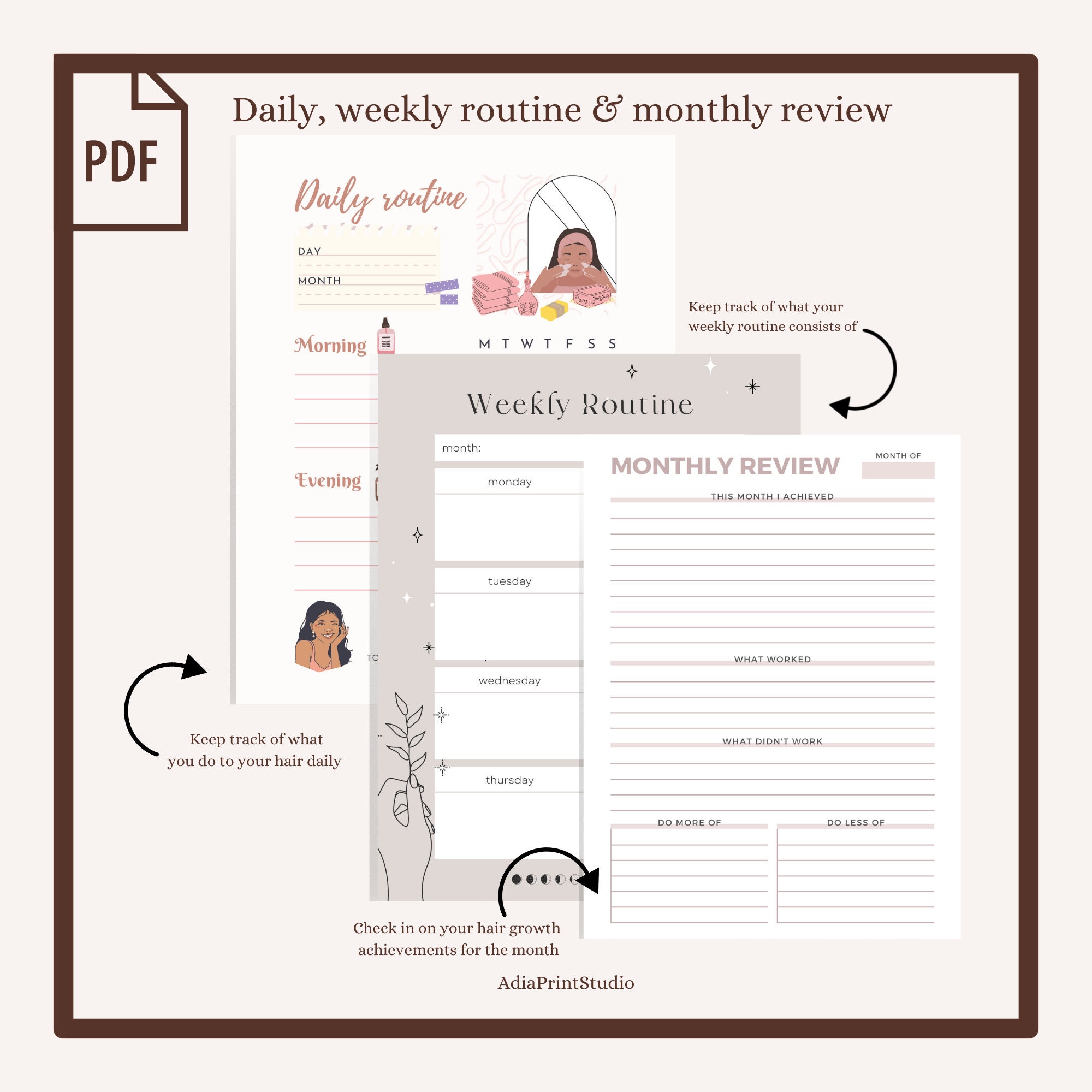 Hair Care Planner Journal for Healthy Hair | Natural Hair Planner ...