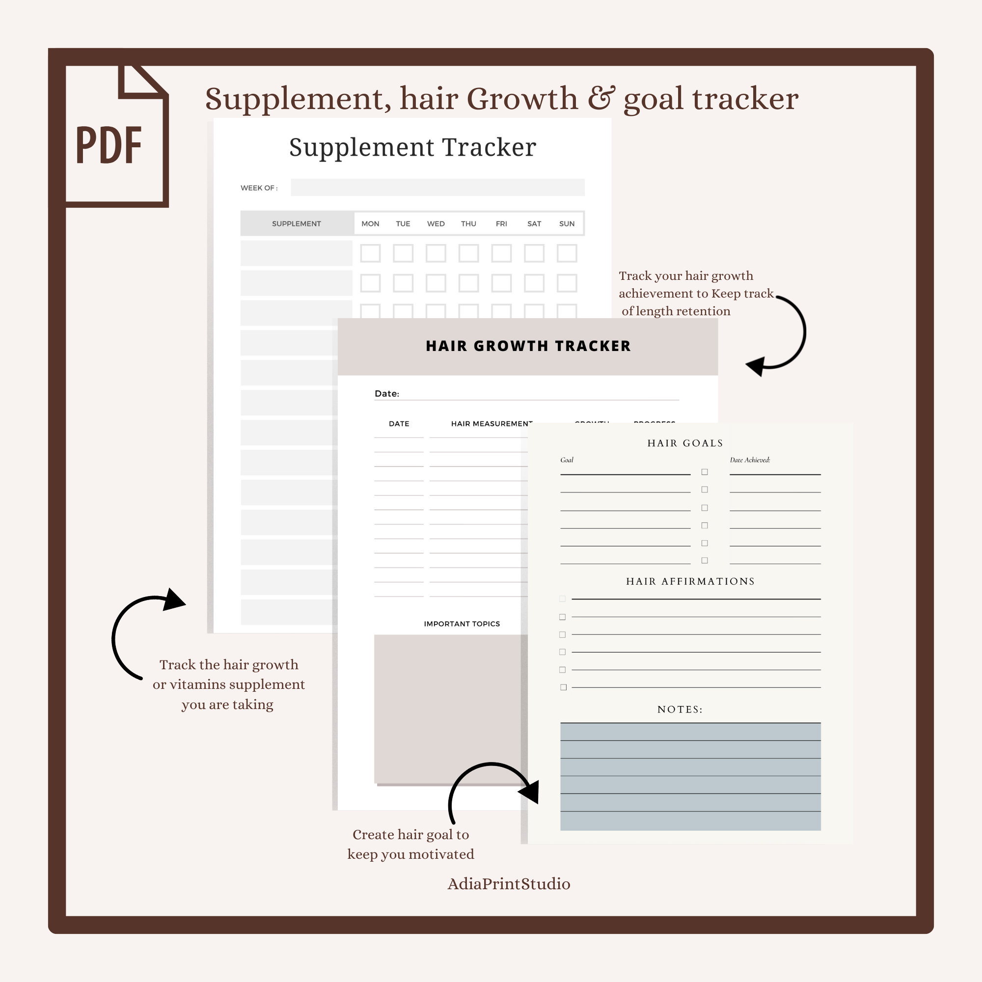 Hair Care Planner Journal for Healthy Hair | Natural Hair Planner ...