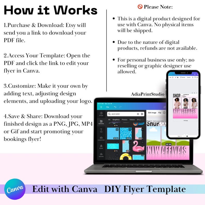 Bogo New Arrivals Editable Flyer Canva Template, New Arrival Boutique ...