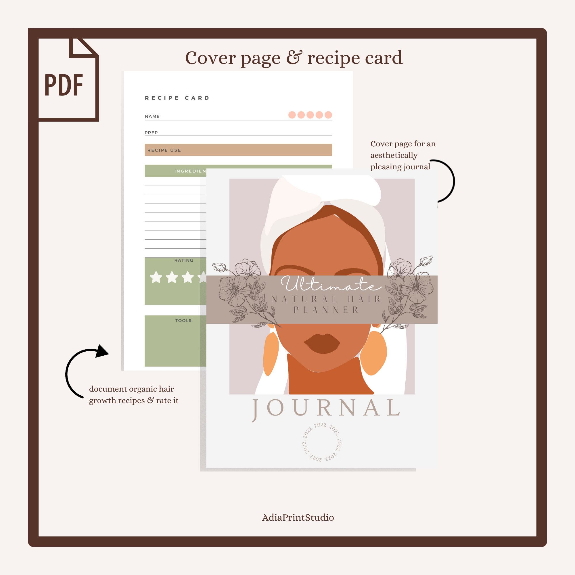 Hair Care Planner Journal for Healthy Hair | Natural Hair Planner ...