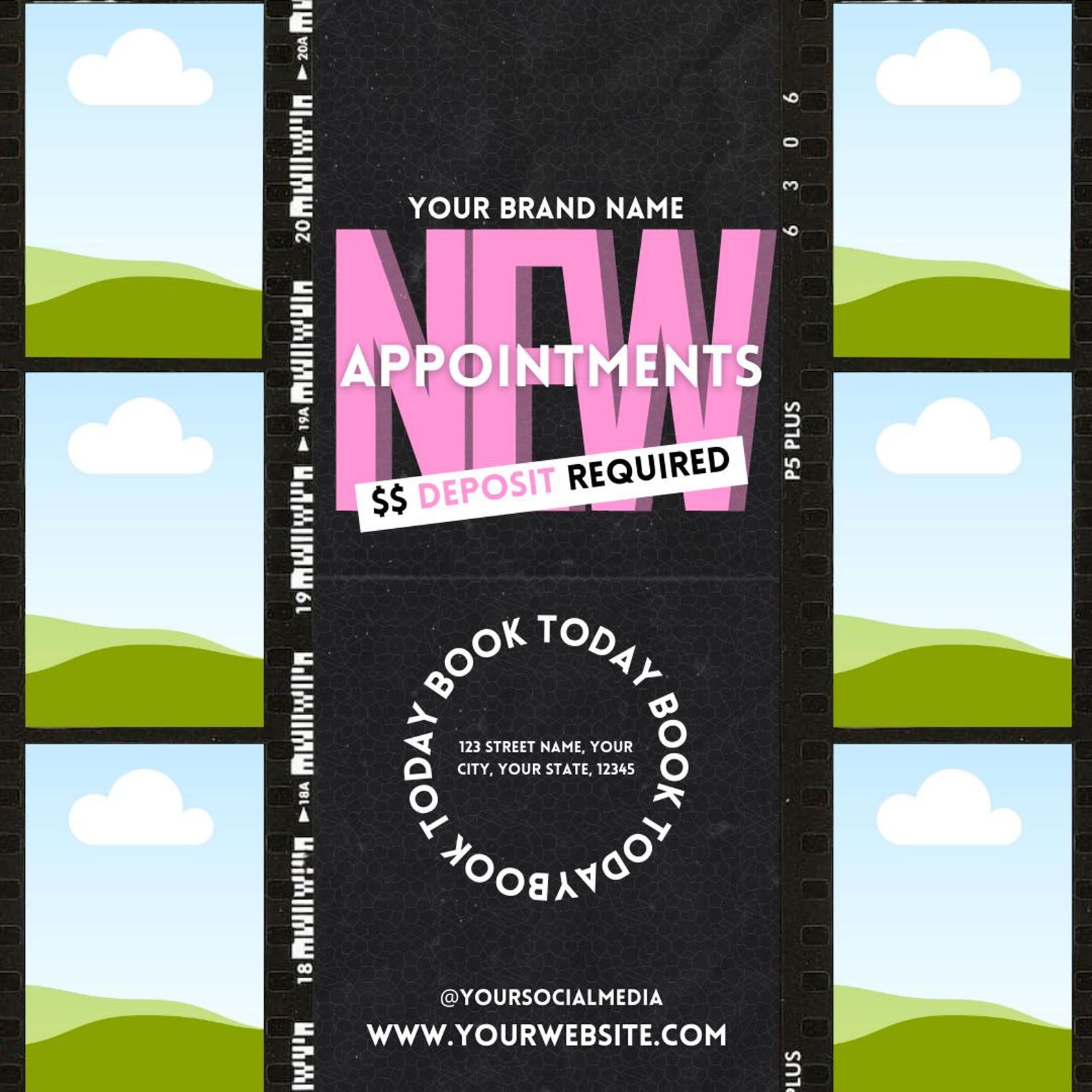 Animated Beauty Appointment Flyer, Social Media Template (canva) - Etsy