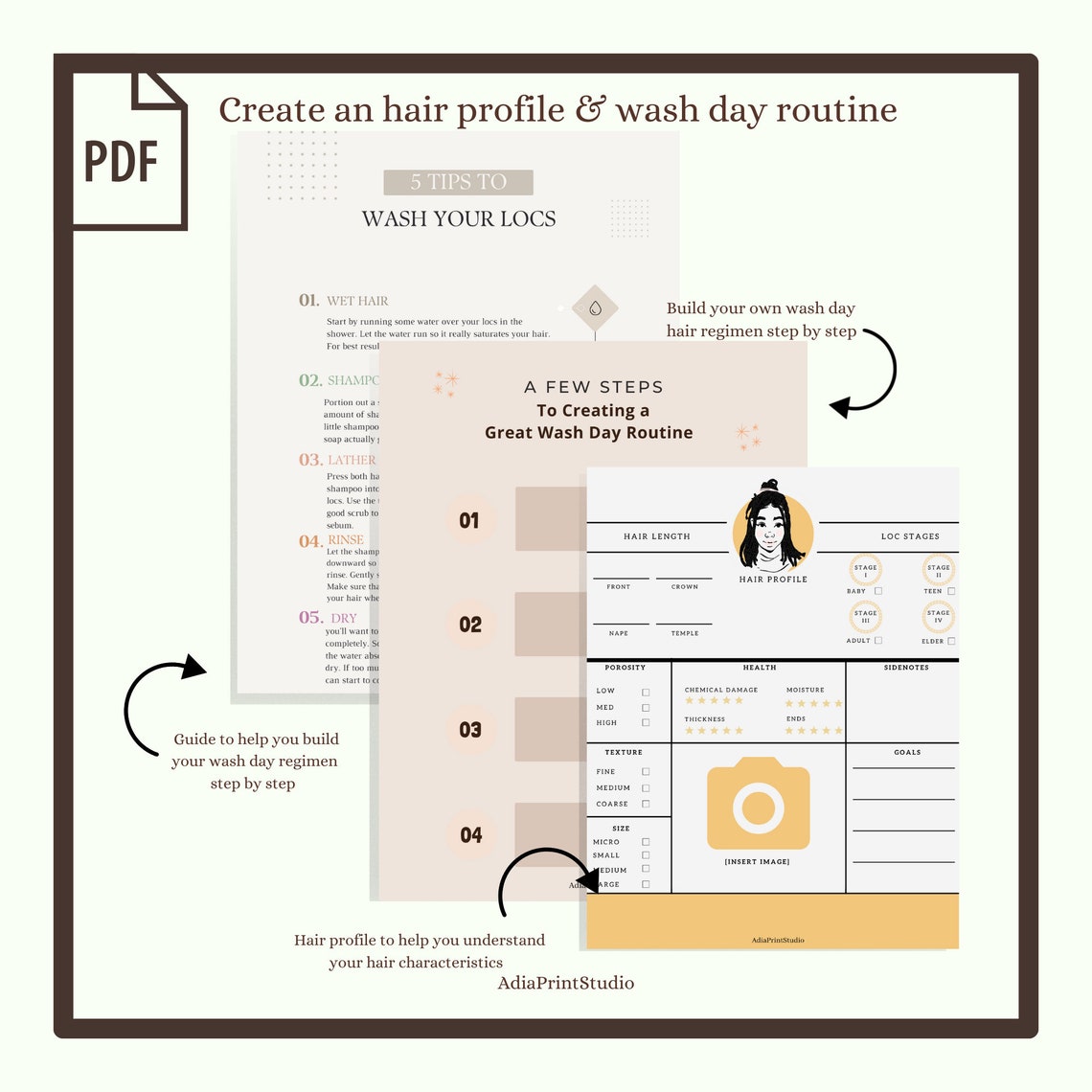 Loc’d Hair Care Planner Journal for Healthy Hair | Natural Loc’s Hair ...