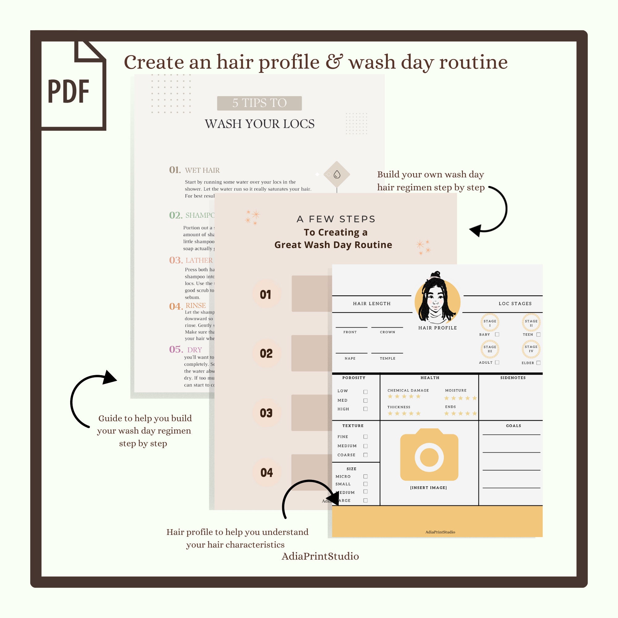 Locd Hair Care Planner Journal for Healthy Hair Natural Locs Hair ...