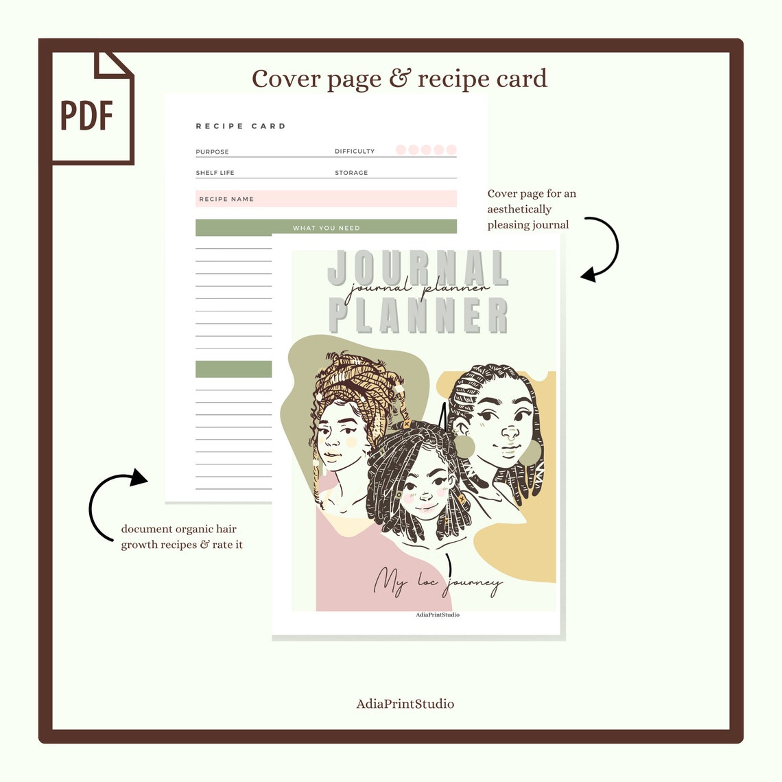 Loc’d Hair Care Planner Journal for Healthy Hair | Natural Loc’s Hair ...
