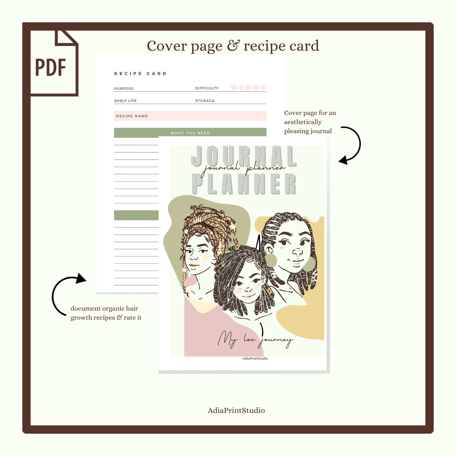 Loc’d Hair Care Planner Journal for Healthy Hair | Natural Loc’s Hair ...