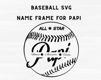 Father's Day Baseball SVG, Dad SVG, Father Svg, Dad Split Name Frame ...