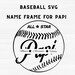 Papi SVG Split Name Frame SVG Father's Day SVG Dad Svg - Etsy