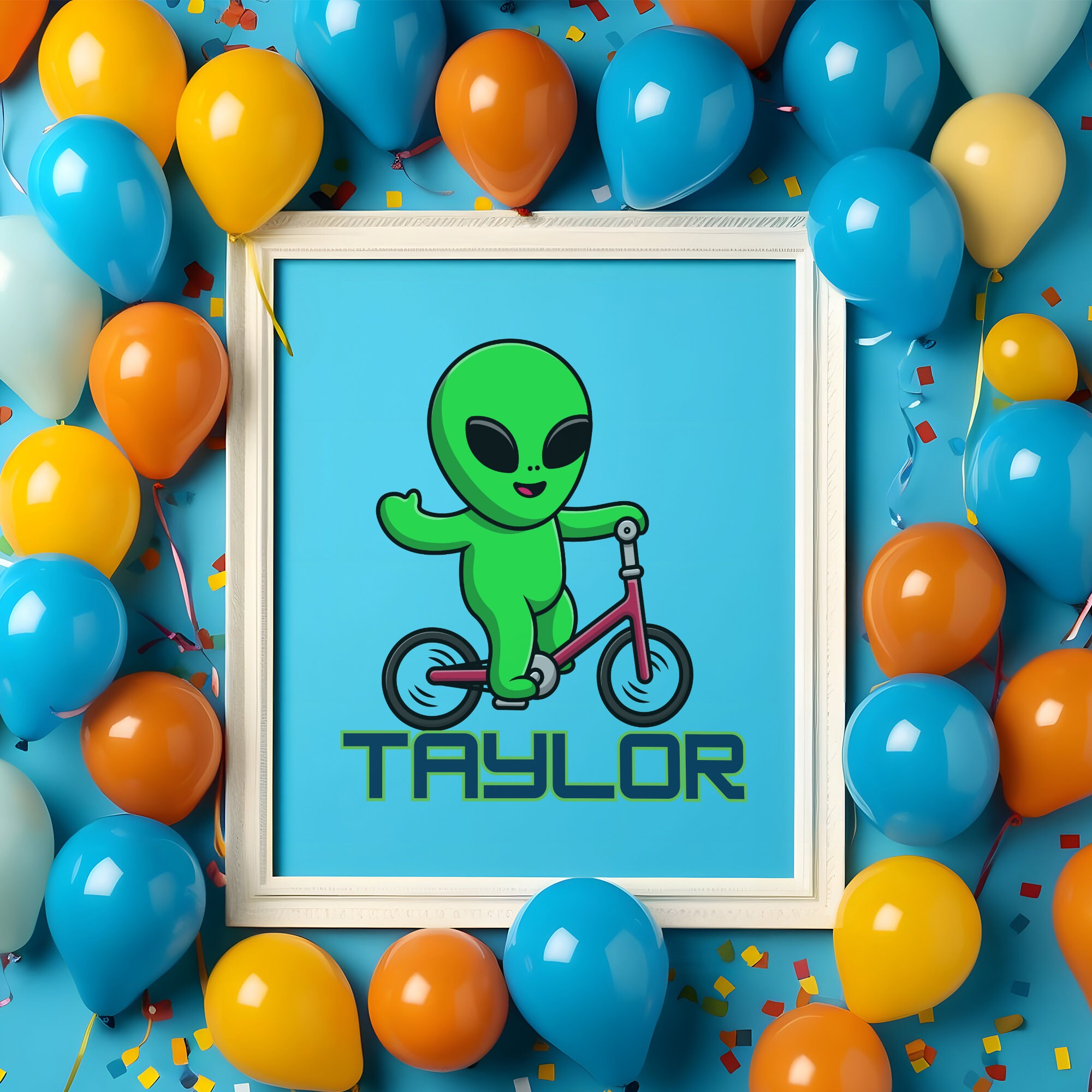 Customizable Space Alien Canva Digital Download Template - Etsy