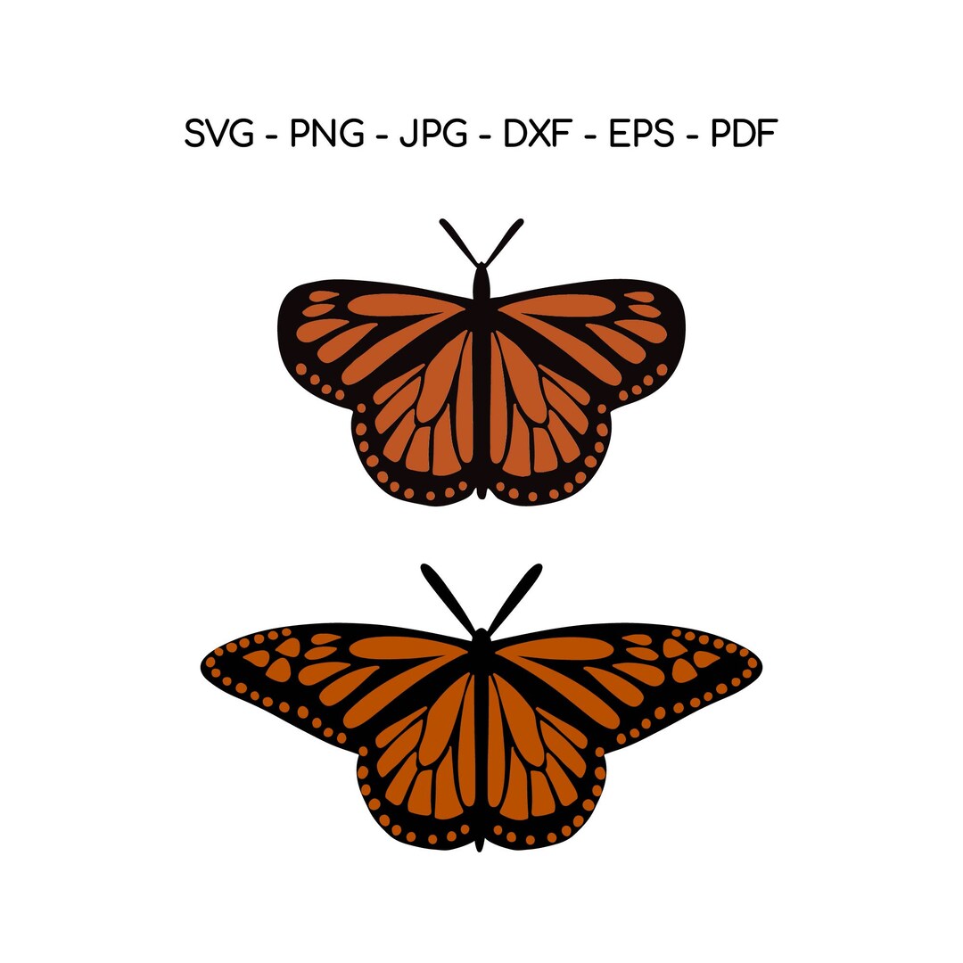 Monarch Butterflies Svg, Butterfly Cut File, Butterfly Clip Art, Dxf ...