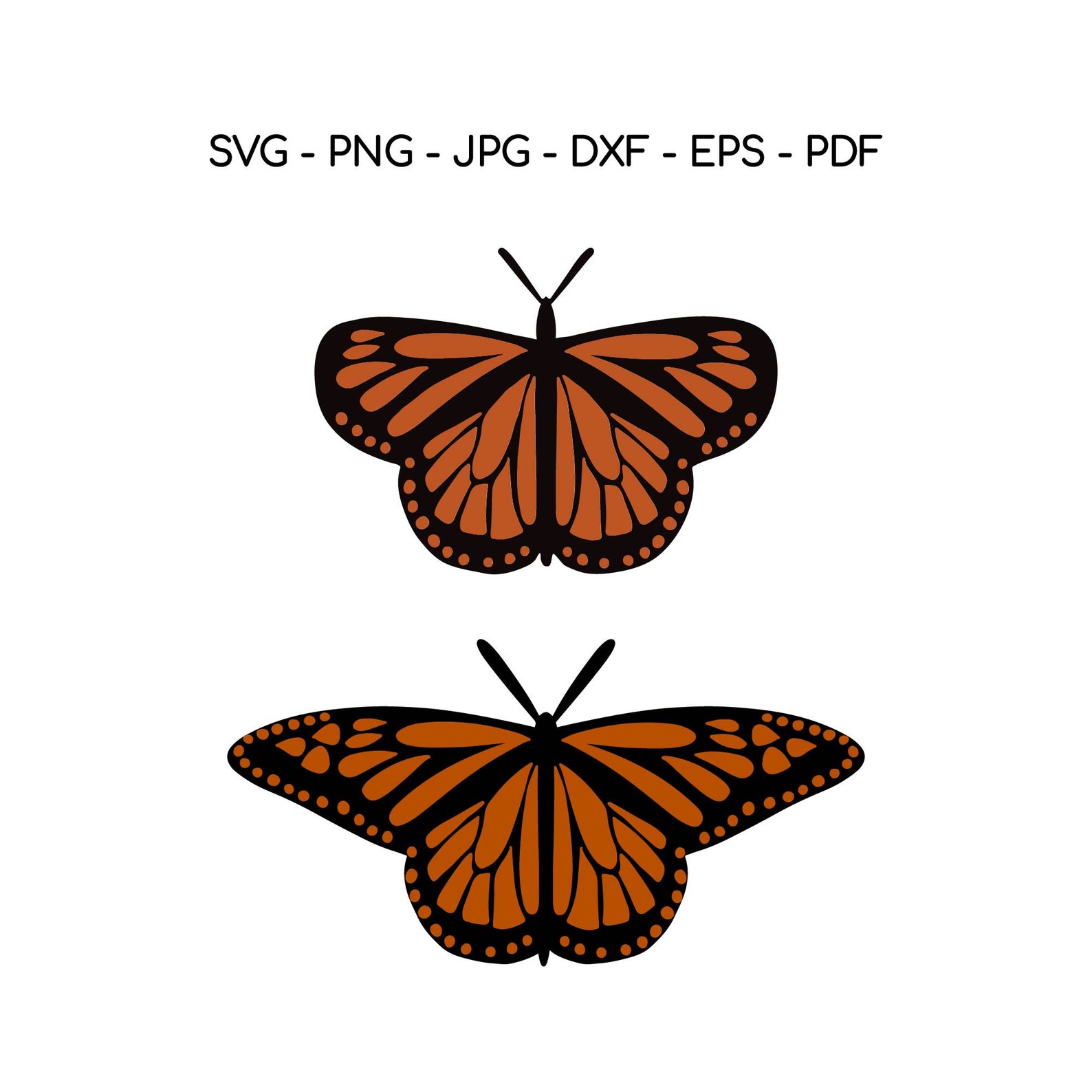 Monarch Butterflies Svg, Butterfly Cut File, Butterfly Clip Art, Dxf ...