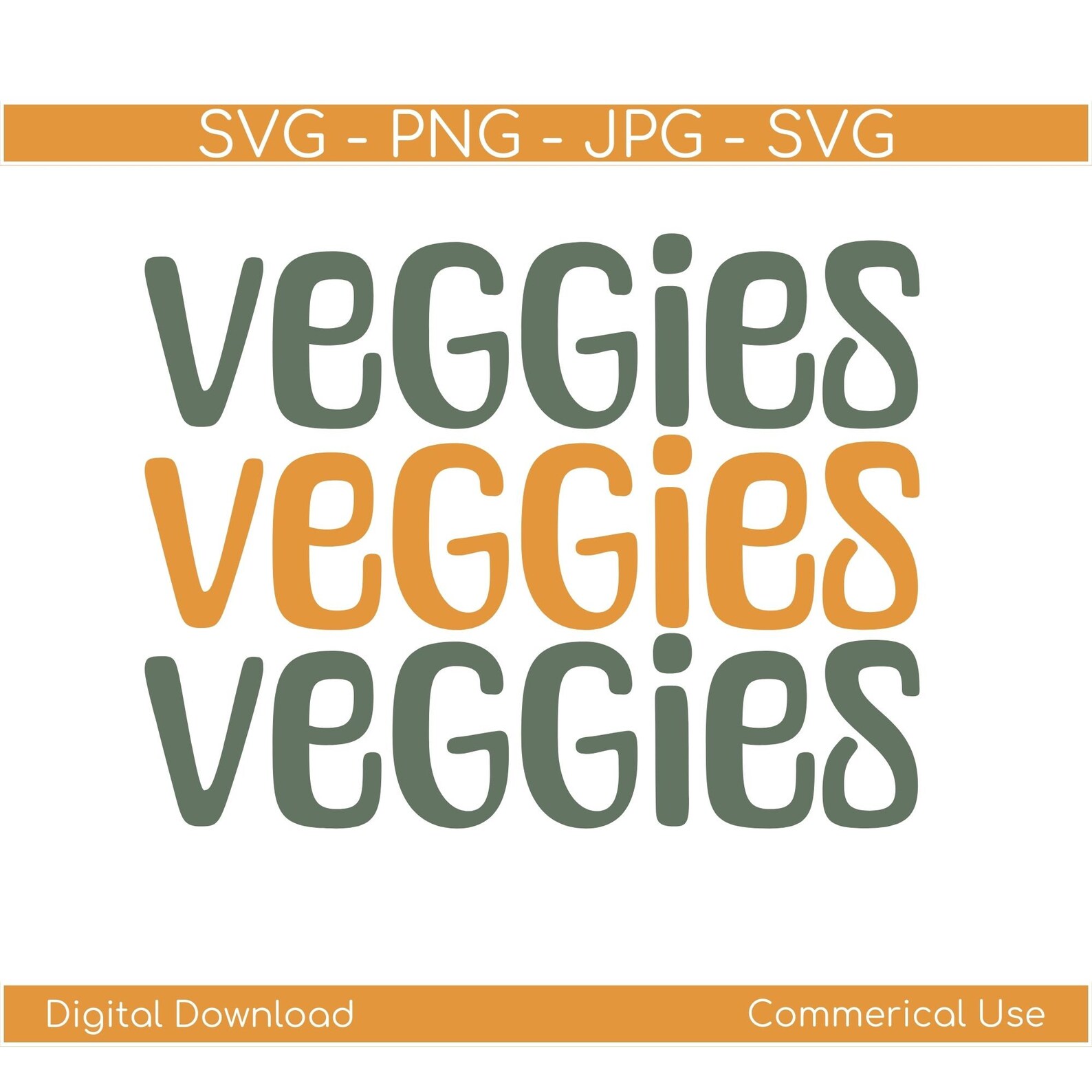 Vegetable SVG, Healthy Eating Clipart, Eat Your Veggies, Plant Based ...