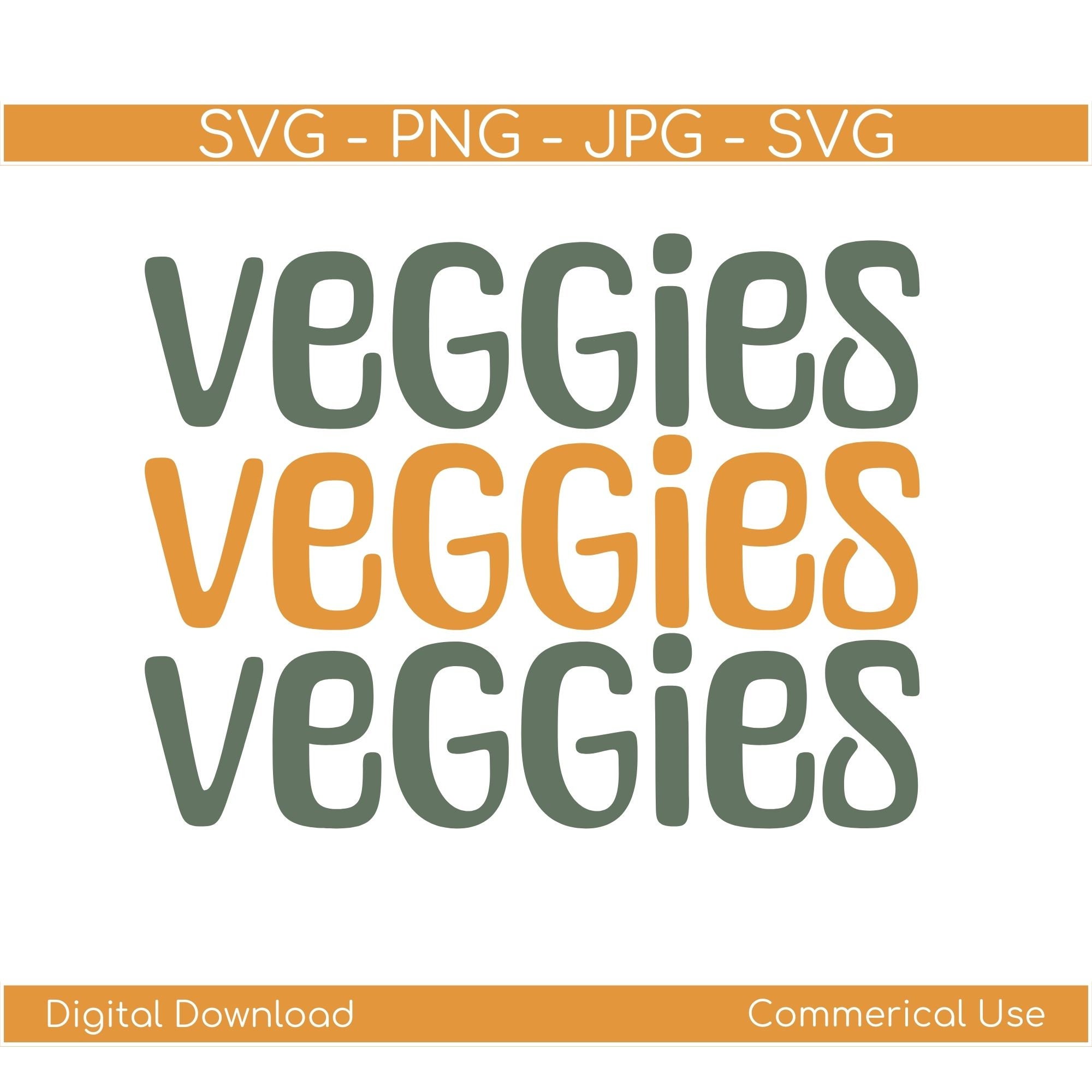 Vegetable SVG, Healthy Eating Clipart, Eat Your Veggies, Plant Based ...