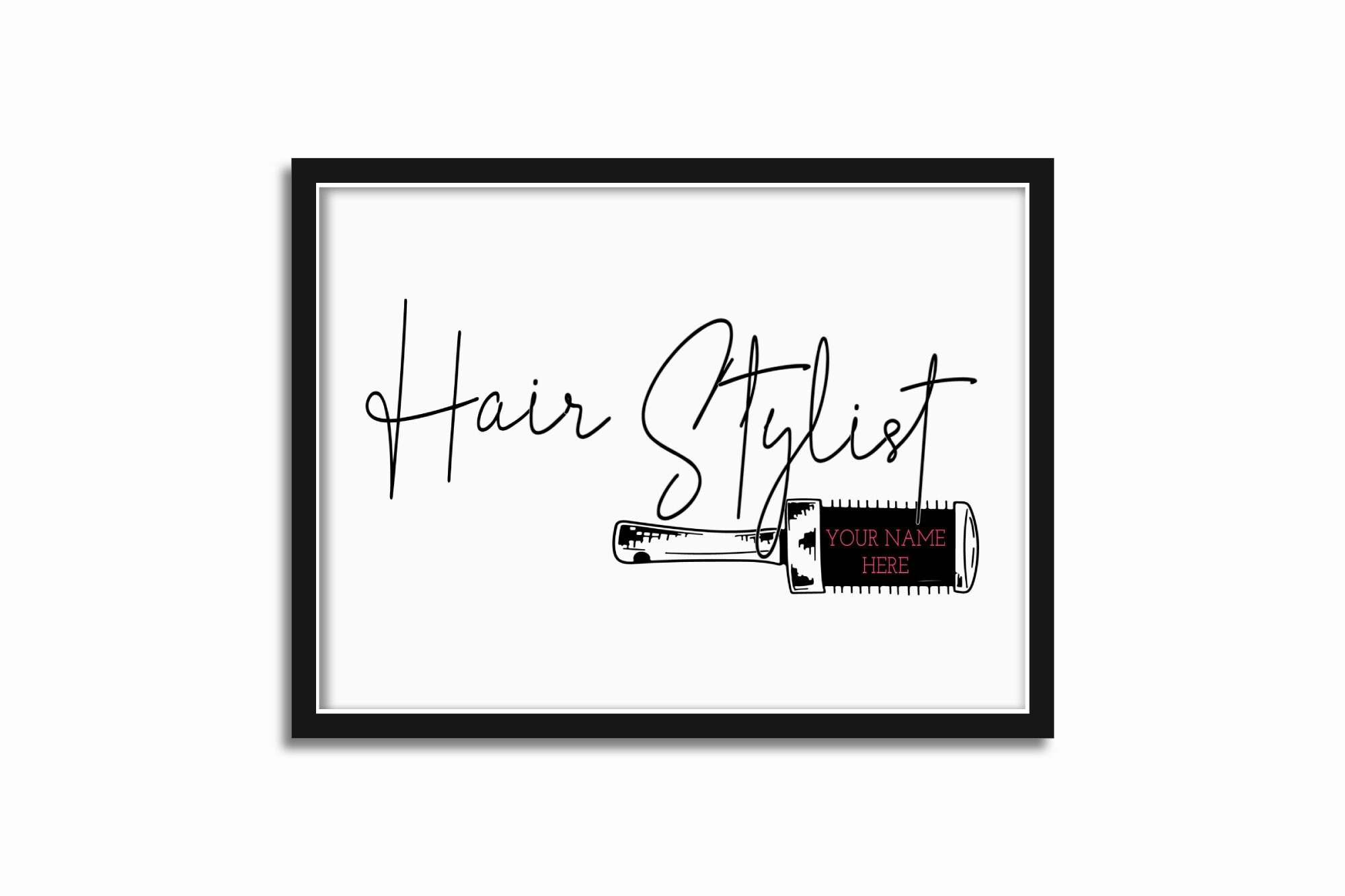 Personalized Hair Stylist Name Frame SVG Custom Hairdresser Gift Salon ...