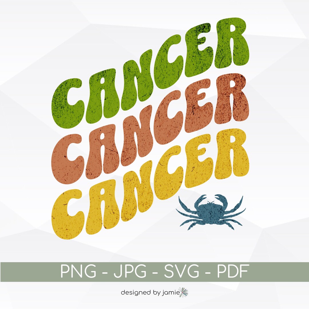 Cancer Zodiac Sign Digital Download, SVG, Png, Jpg, Pdf, Cut File, Gift ...