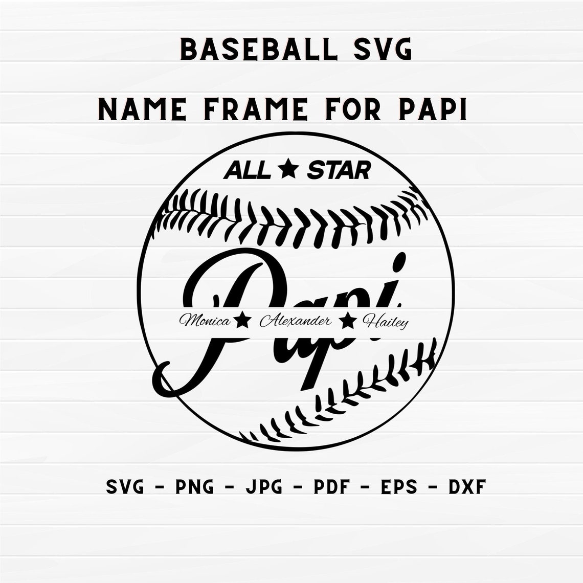 Papi SVG Split Name Frame SVG Father's Day SVG Dad Svg - Etsy