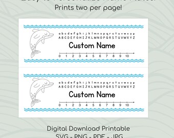 Personalized Ocean Animal Name Plate Digital Download - Etsy