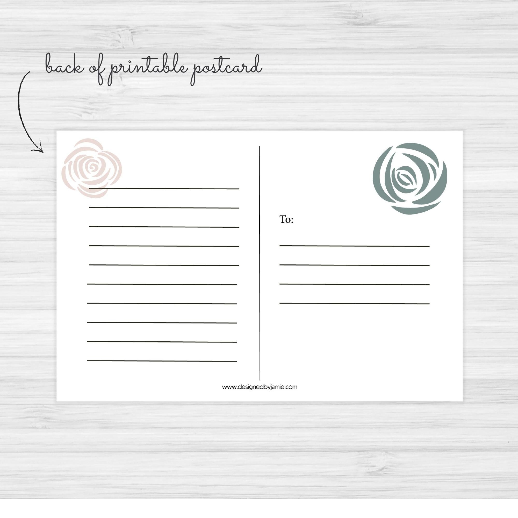 Mother’s Day Printable Digital Postcard PDF - Etsy