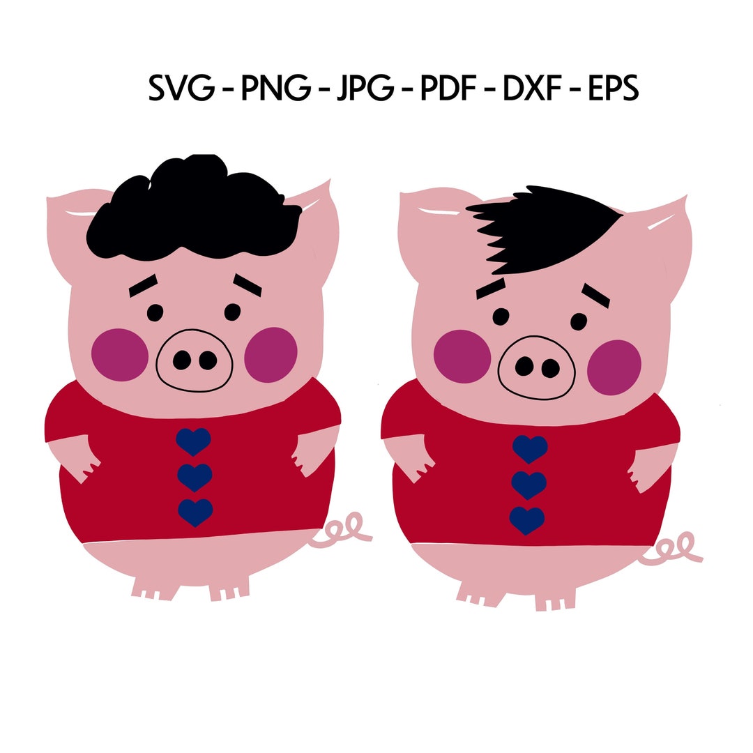 Little Piggy Character SVG Clipart - Etsy